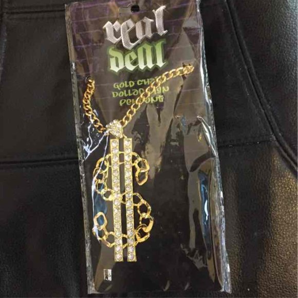 Spencer's | Jewelry | Huge Dollar Sign Pimp Costume Necklace Big ...